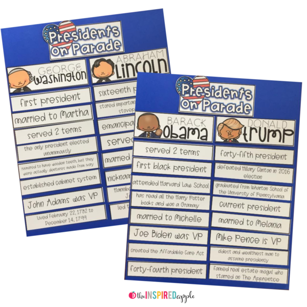 Presidents' Day Activity With Fact Sorting - Babbling Abby