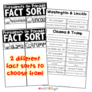 Presidents' Day Activity With Fact Sorting - Babbling Abby