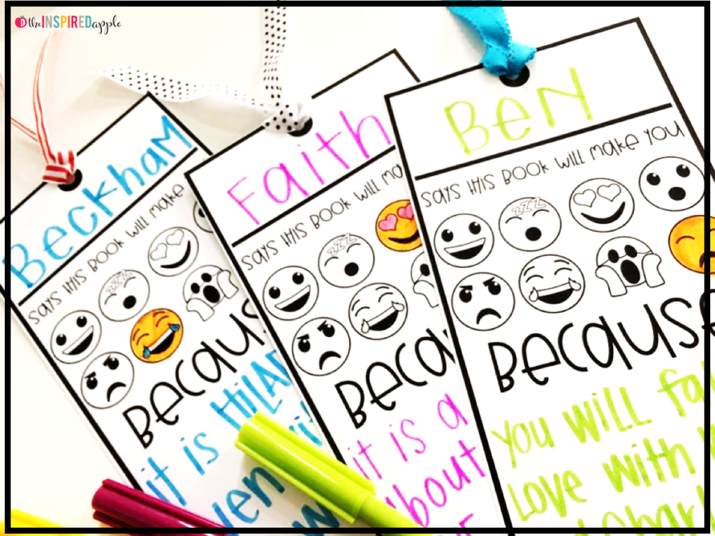 Emoji Bookmarks - A Book Report Alternative - Babbling Abby