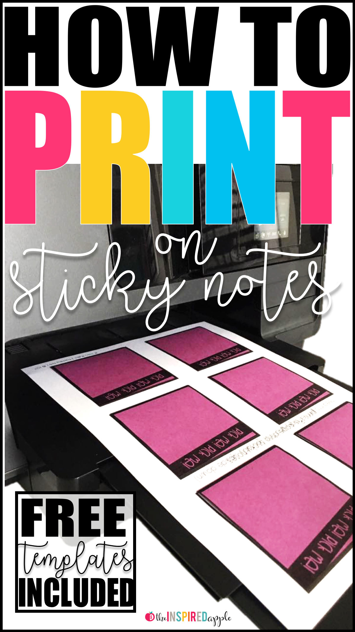 How to Print On Post-It Notes Tutorial - Babbling Abby