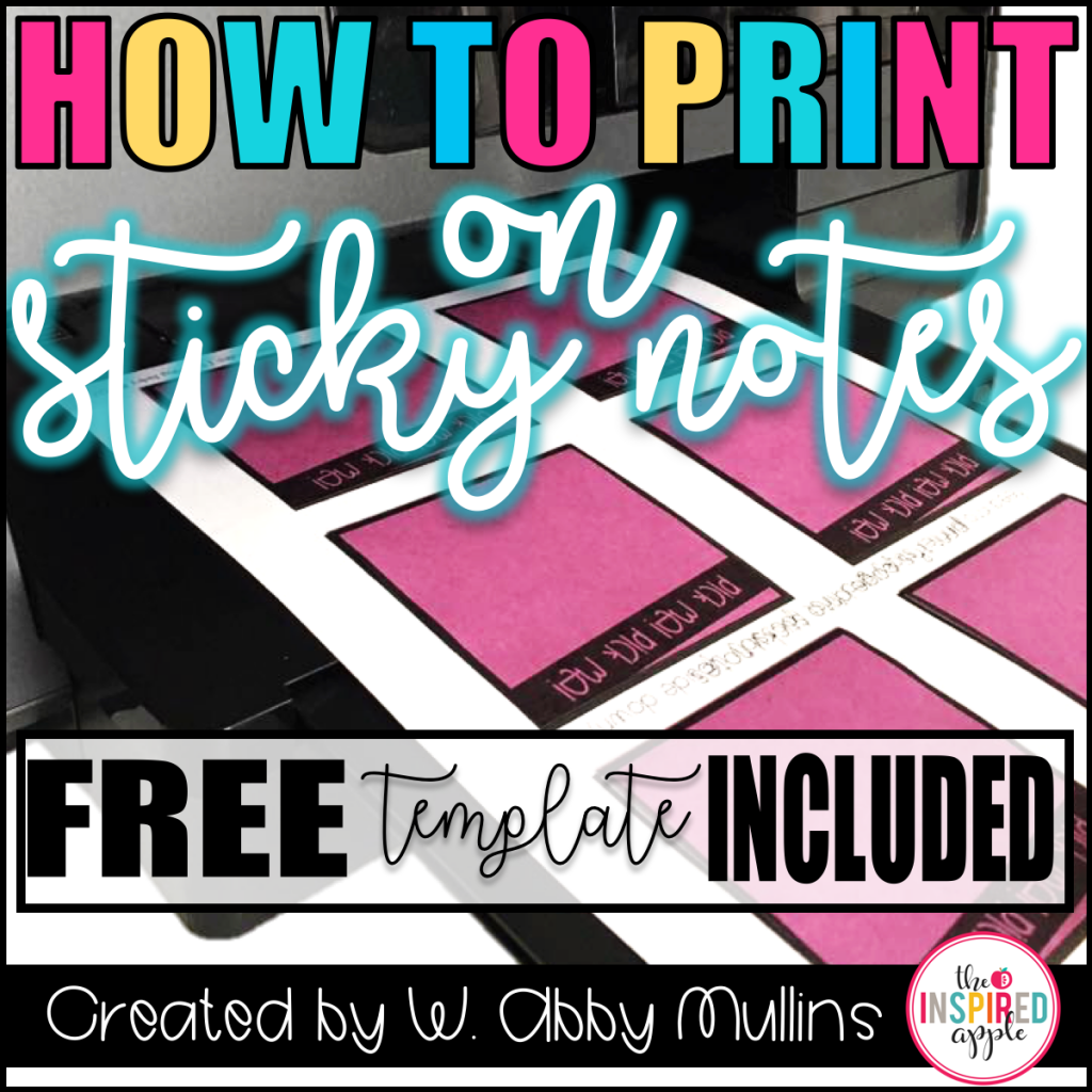How to Print On Post-It Notes Tutorial - Babbling Abby