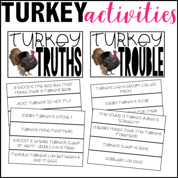 Turkey Activities for the Primary Classroom - Babbling Abby