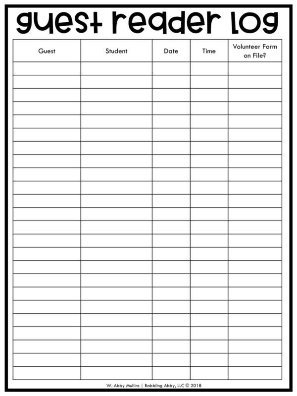 Setting Up a Guest Reader Program in Your Classroom - Babbling Abby