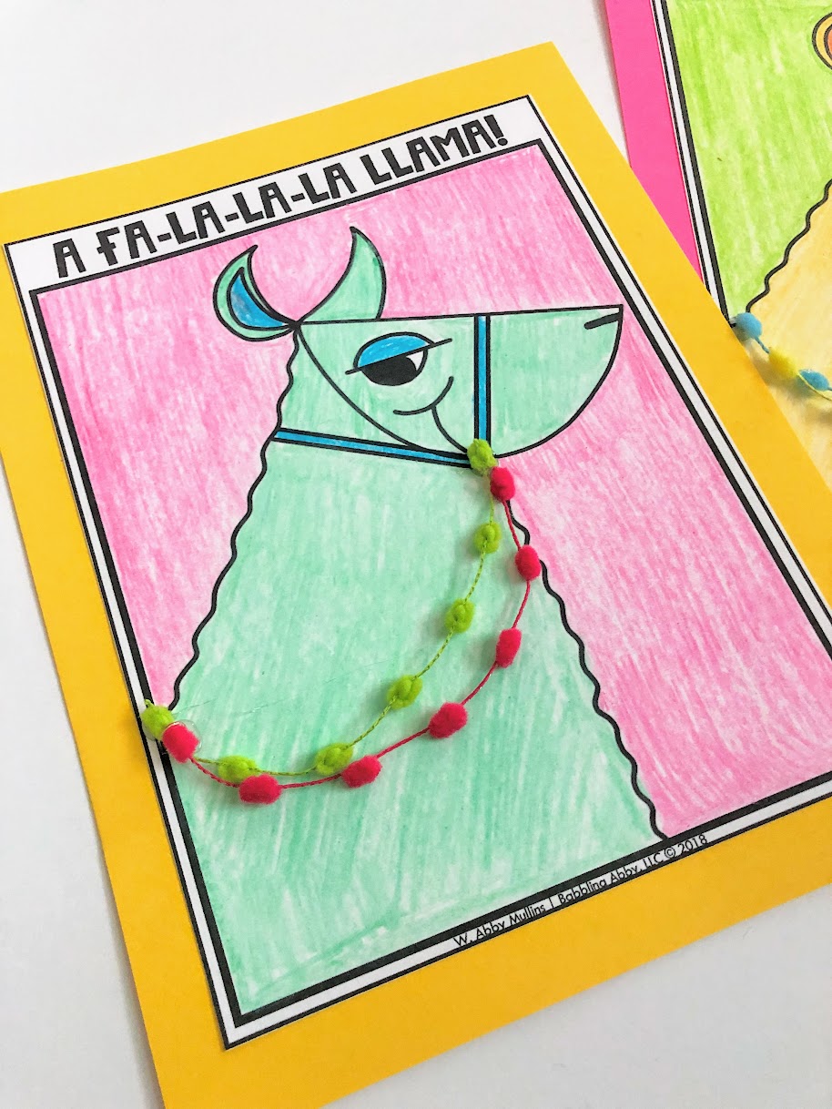 Llama Directed Drawing Activity - Babbling Abby