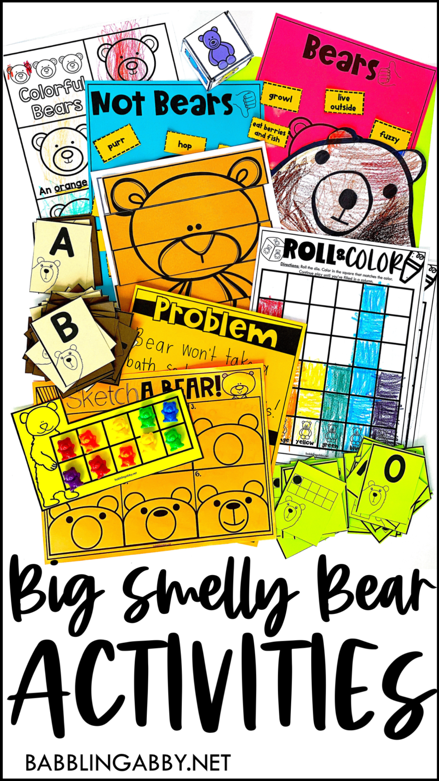 This post shares a Big Smelly Bear video read-aloud and activities to ...