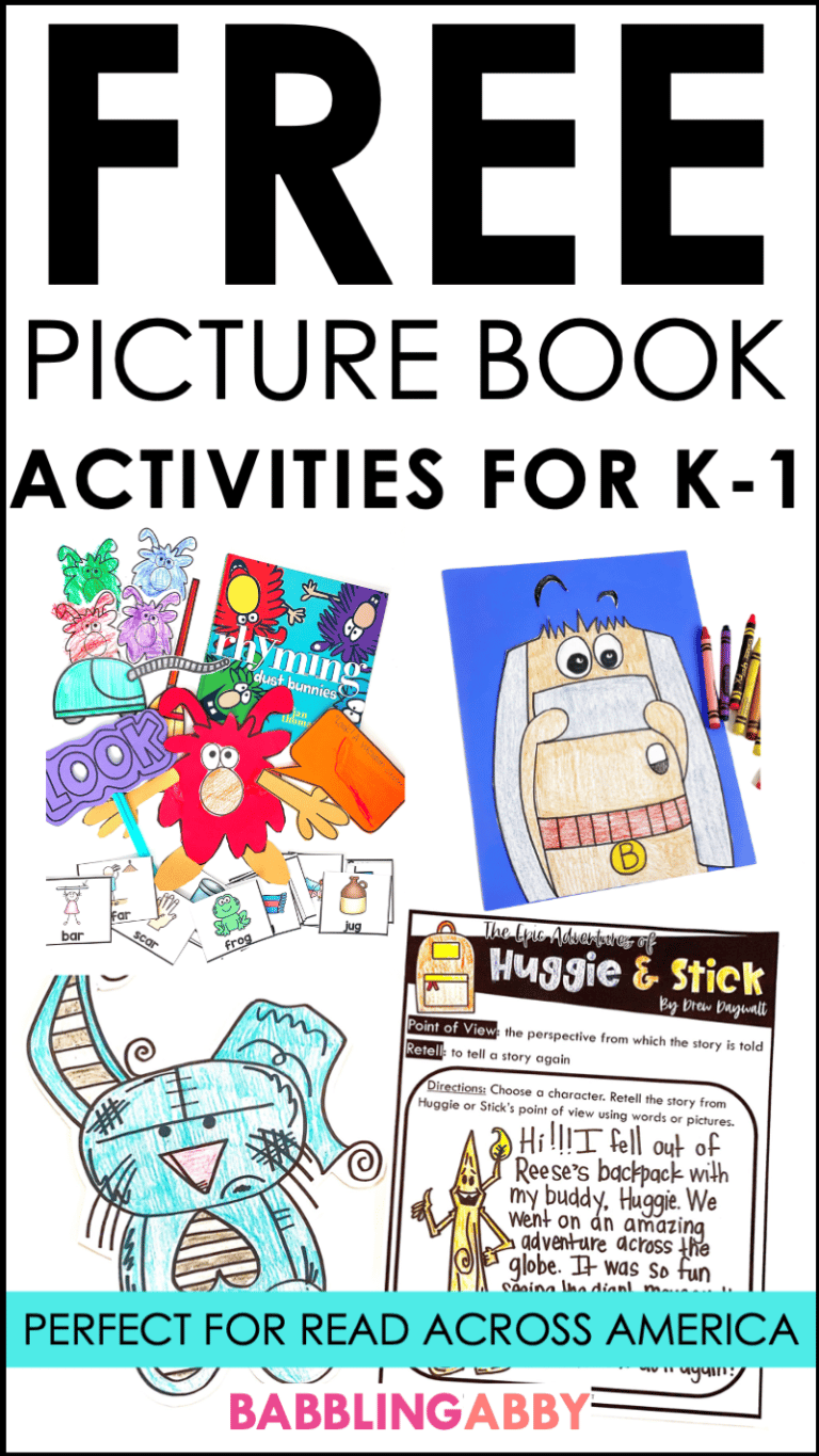 FREE Reading Activities for Picture Books - Babbling Abby