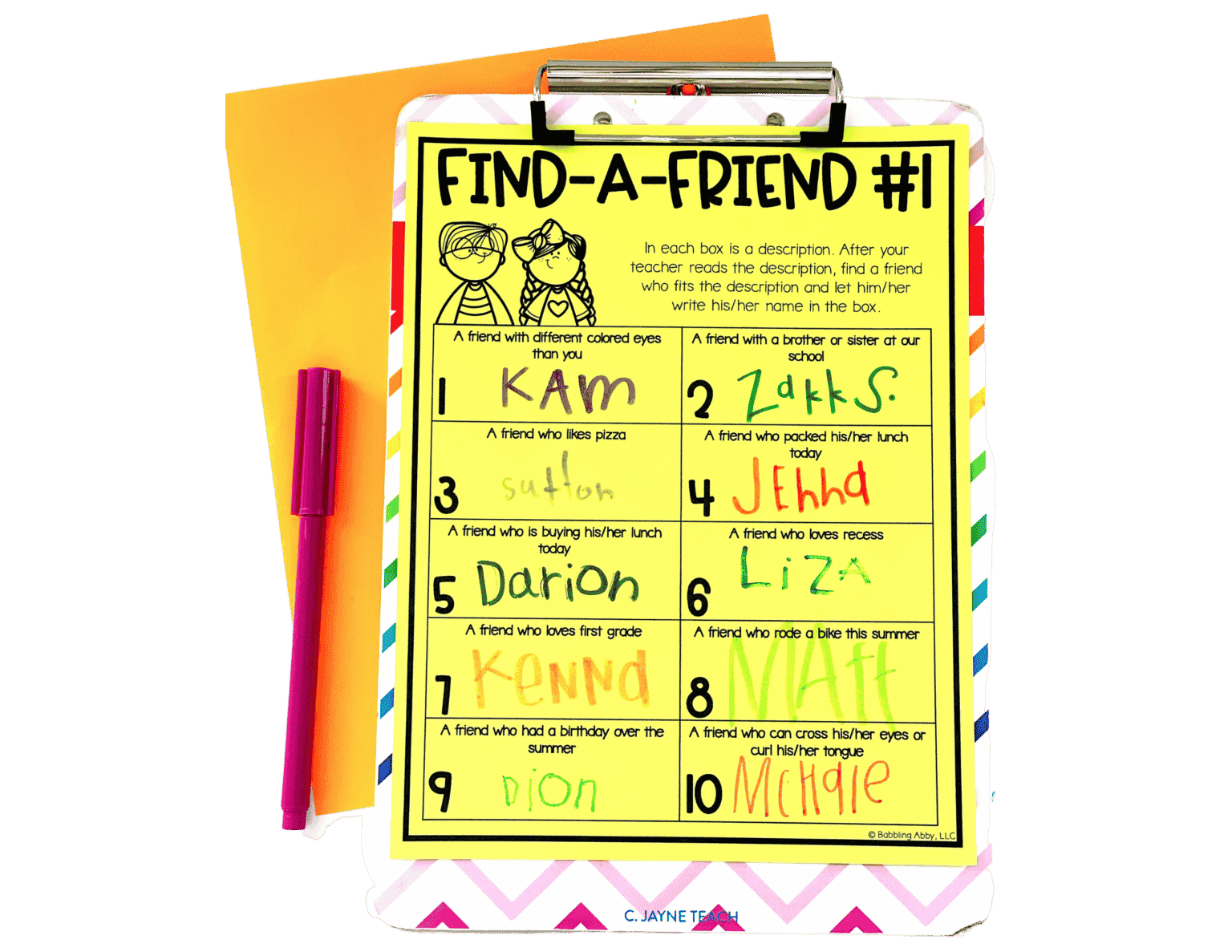 The Best Back To School Activities For First Grade Babbling Abby