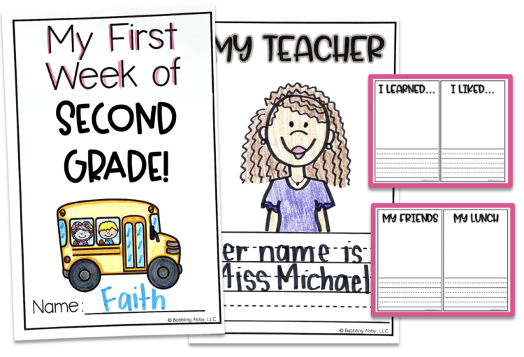 The Best Back to School Activities for Second Grade - Babbling Abby